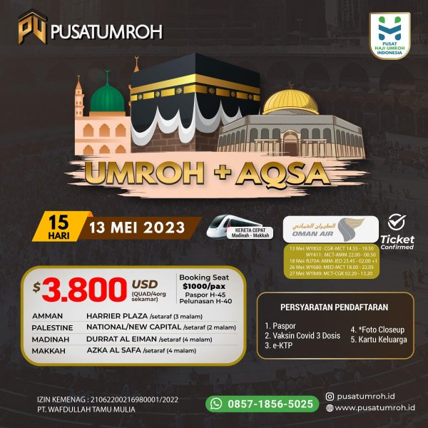 Paket Biaya Umroh Plus Aqso 2023 Istimewa - Pusat Umroh Indonesia