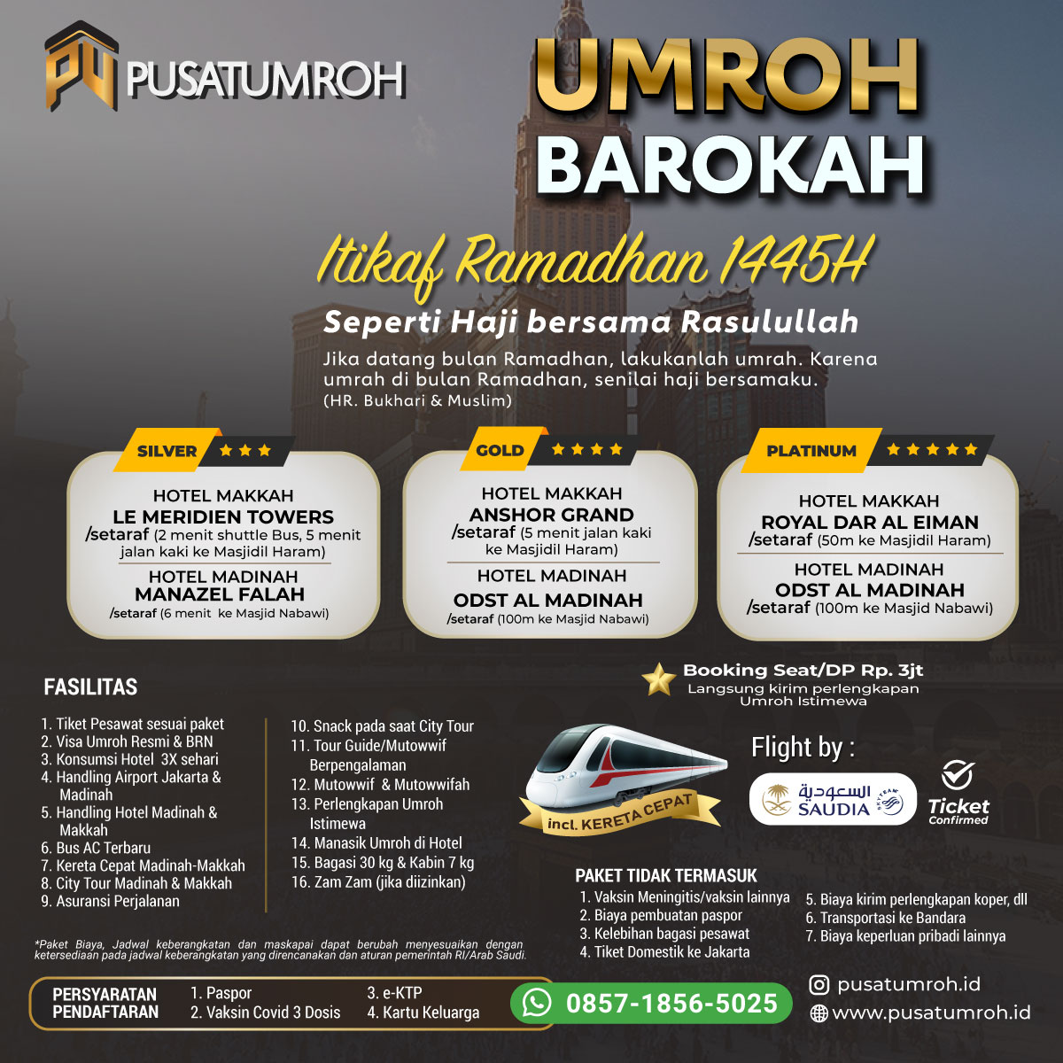 Paket Umroh Ramadhan 2024 - 1445 H, Harga Bersahabat