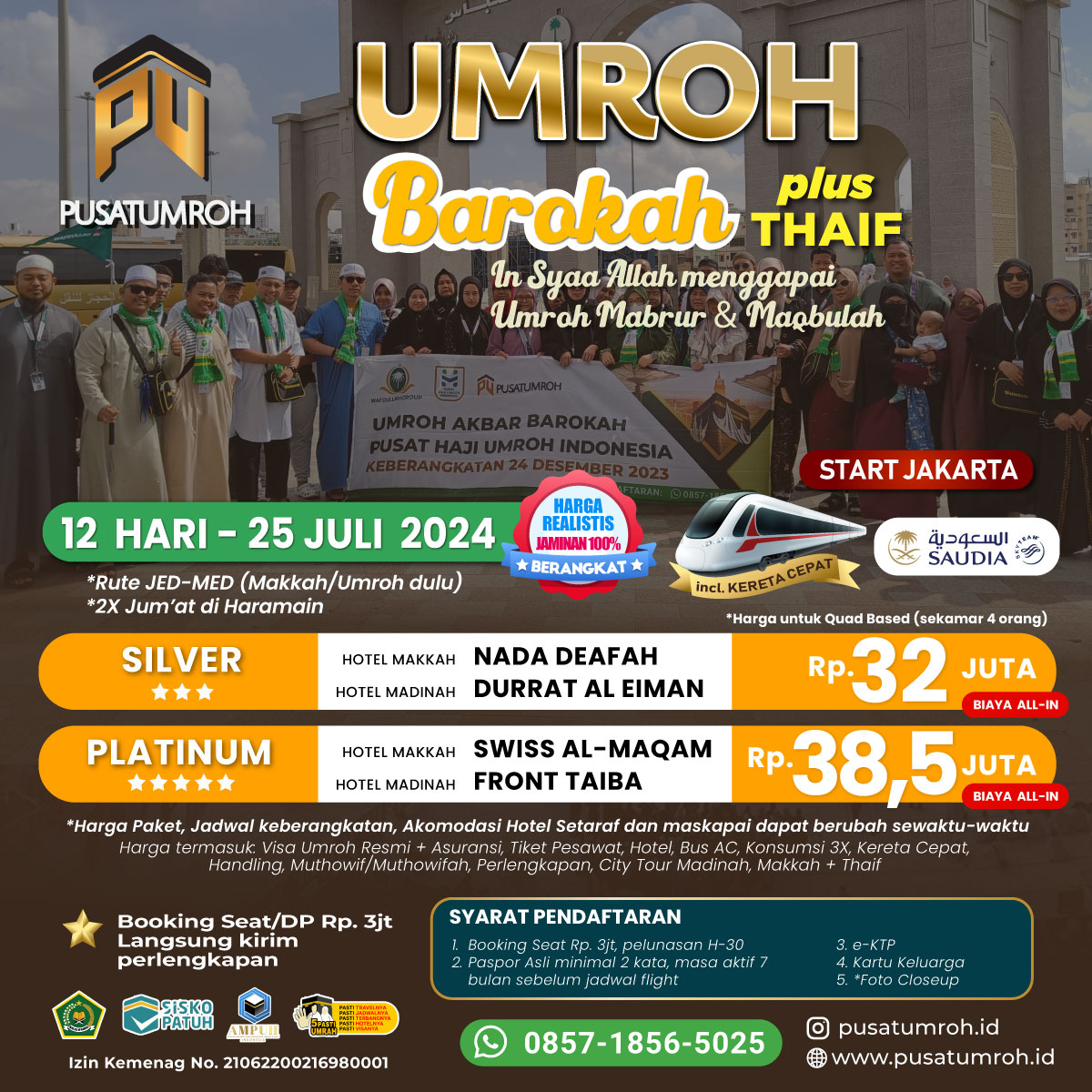 Paket Biaya Umroh 2025 2026 Harga Realistis Terjangkau