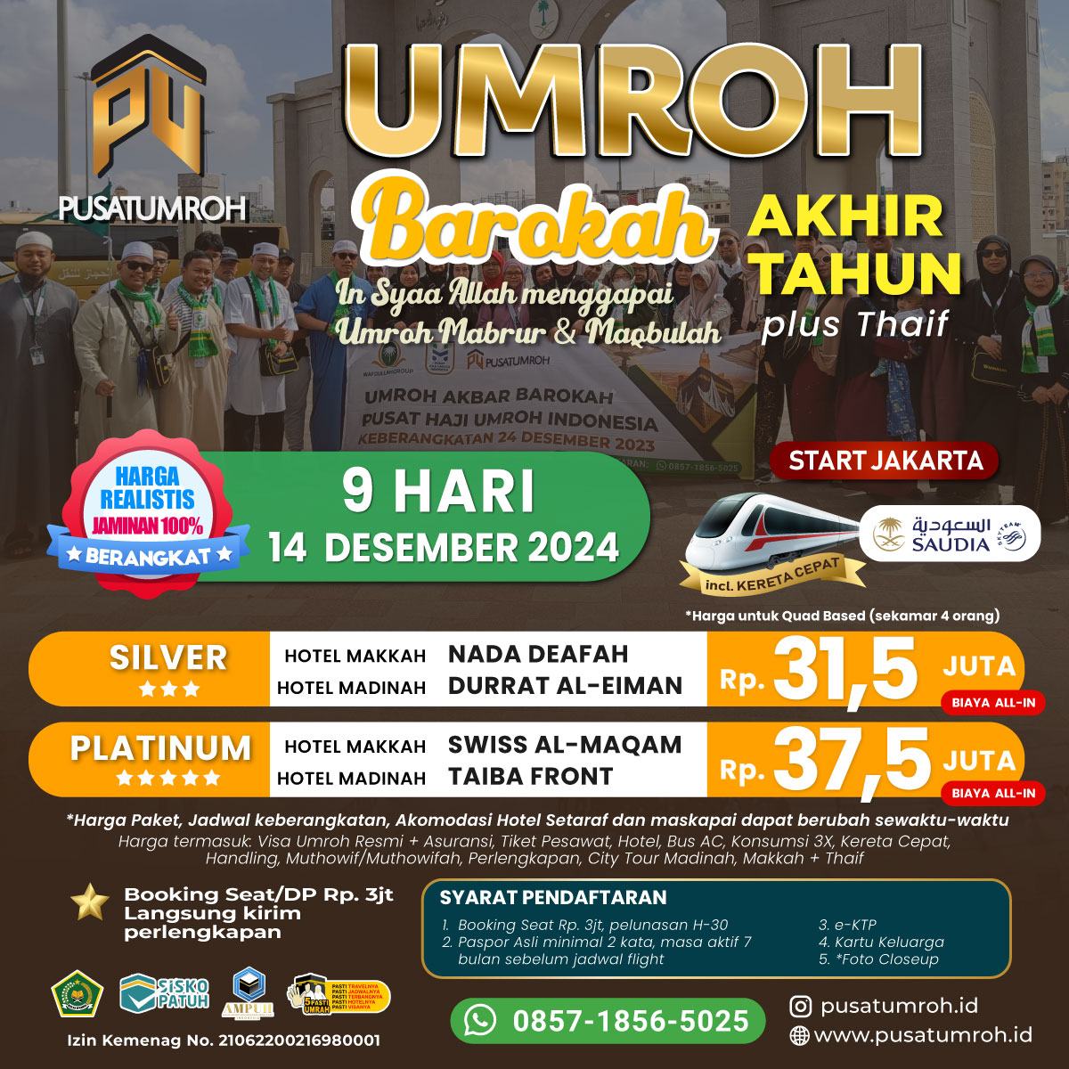 Paket Biaya Umroh 2025 2026 Harga Realistis Terjangkau